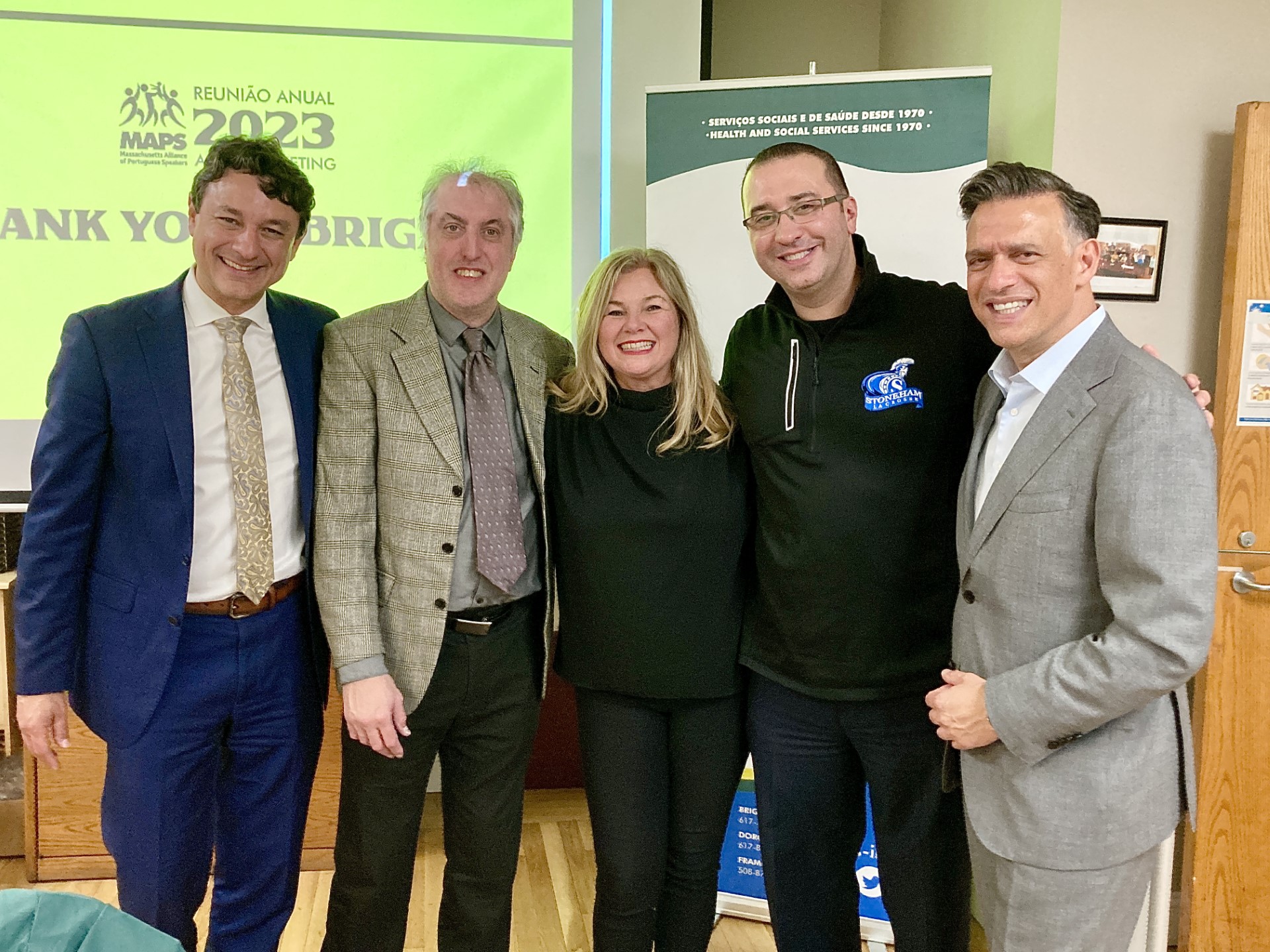 Board President Antonio Massa Viana with re-elected members Raymond Estrella – Liz Chaves and ...